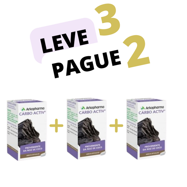 Pack Arkocápsulas Carbo activ 3X 40 Cápsulas – Hiper Farma